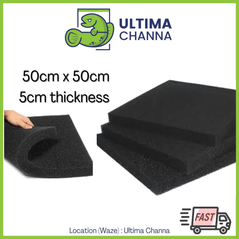 Bio Mat/ Bio Sponge 50*50cm 5cm thick for aquarium filtration ...