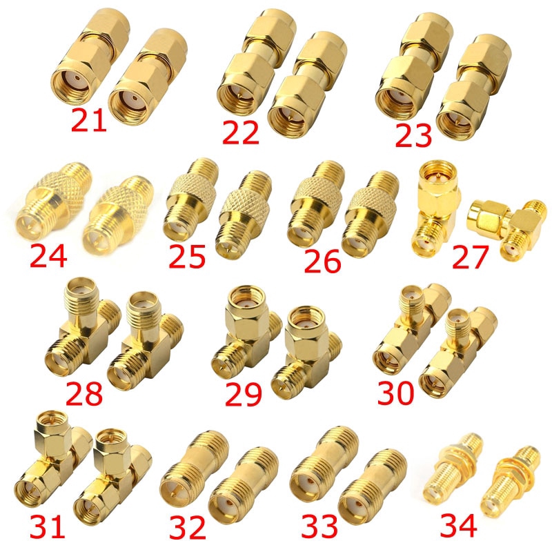 2PCS RF Coaxial Coax SMA Adapter Kit SMA RP SMA Male and Female RF Coax ...