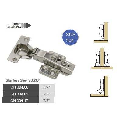 Ready Stock!!! 304 Stainless Steel Adjustable Buffer Door Concealed ...