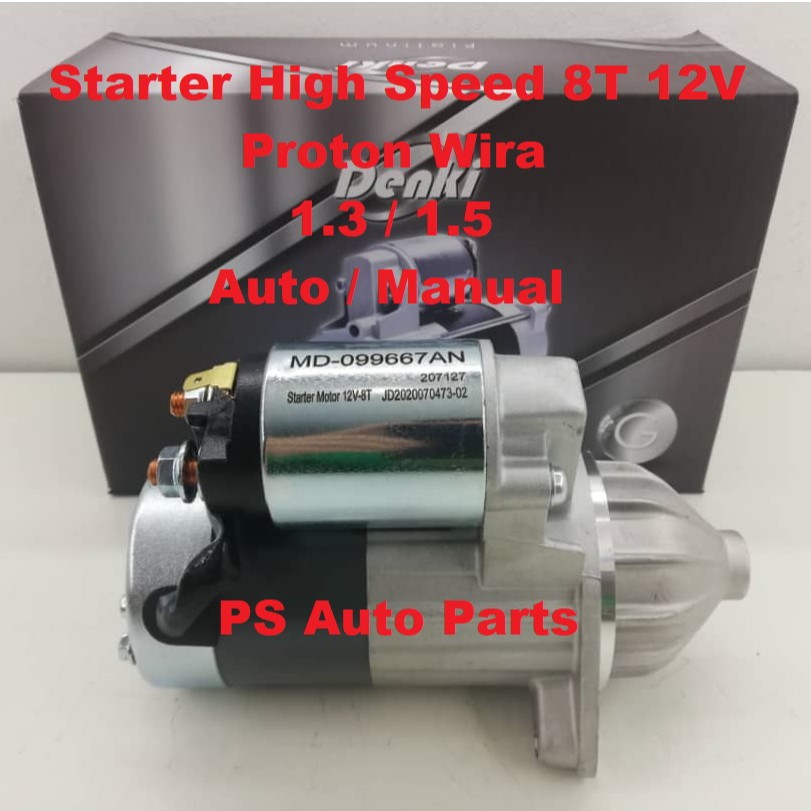 Proton Wira Manual 1.3 / 1.5 Mitsubishi Starter Motor 8T 12V High Speed ...