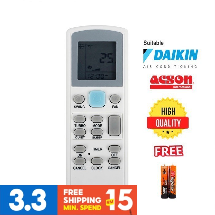 NEW DAIKIN ACSON Aircon Air Conditioner Remote Control ECGS02 ECGS02-i ...
