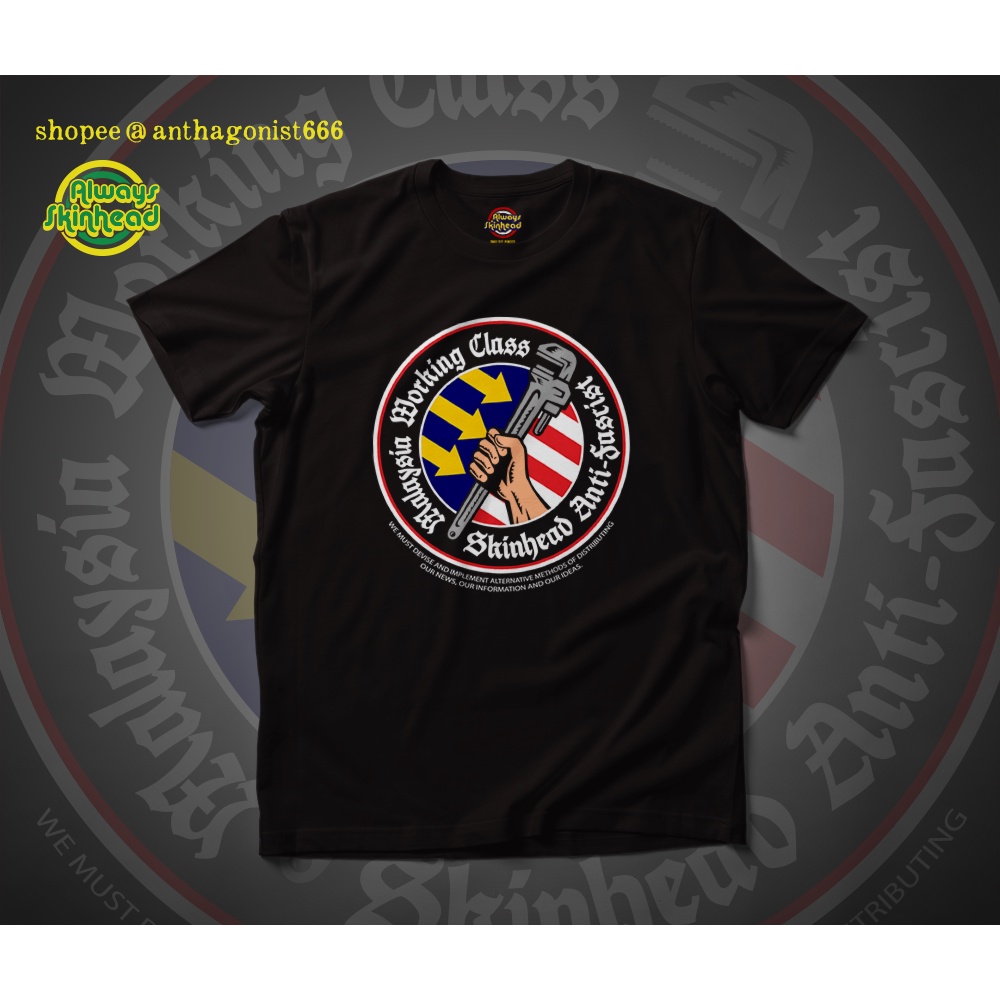 Working Class Anti-Fascist [ALWAYS SKINHEAD collection - 100% Cotton] | Shopee Malaysia