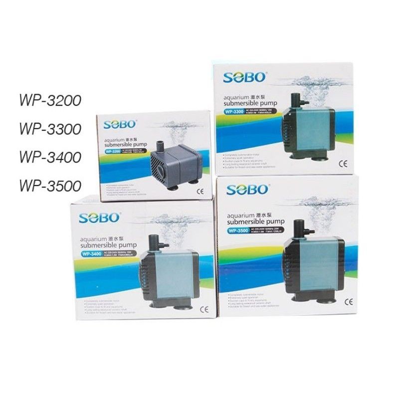 Aquarium SOBO Submersible Water Pump Fish Tank WP-3200/WP-3300/WP-3400 ...