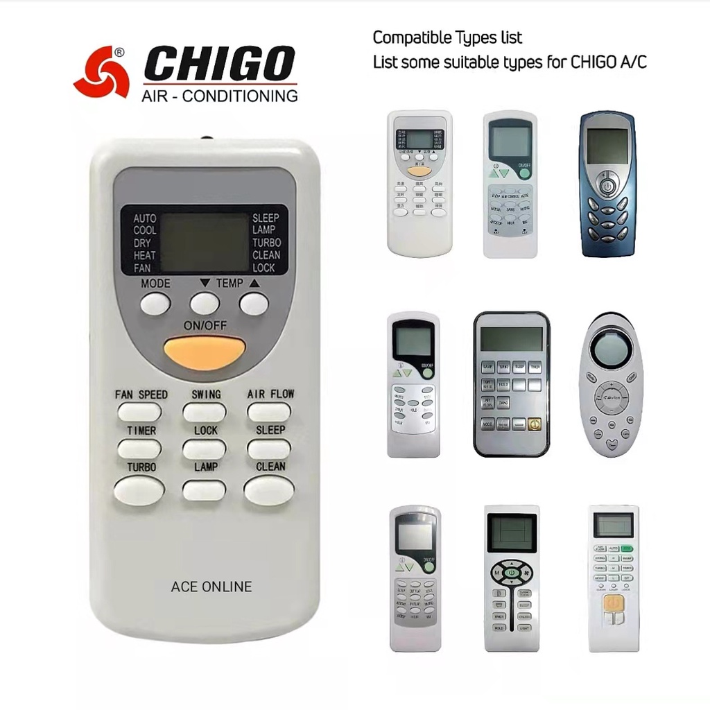Universal Remote Control For CHIGO Aircond Air / Conditioner (KS-CG01V) | Shopee Malaysia