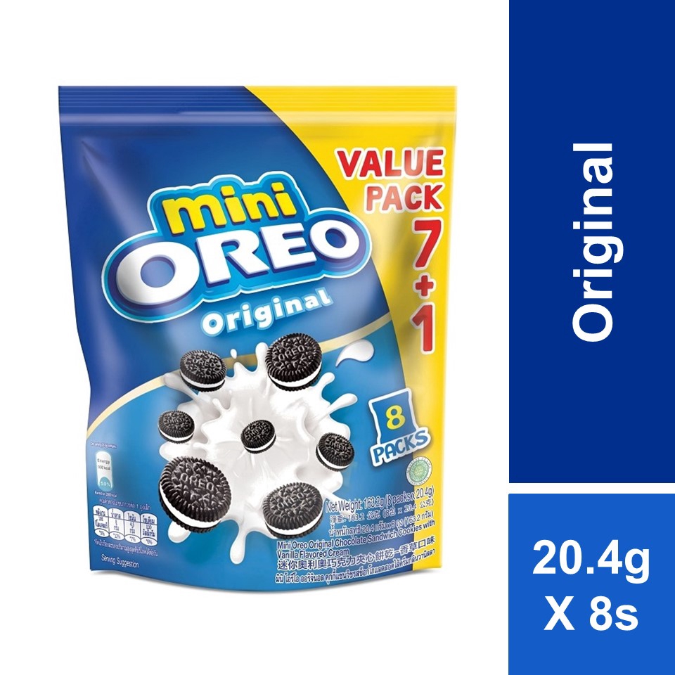 Oreo Mini Original Sandwich Cookie Multipack 163.2g | Shopee Malaysia