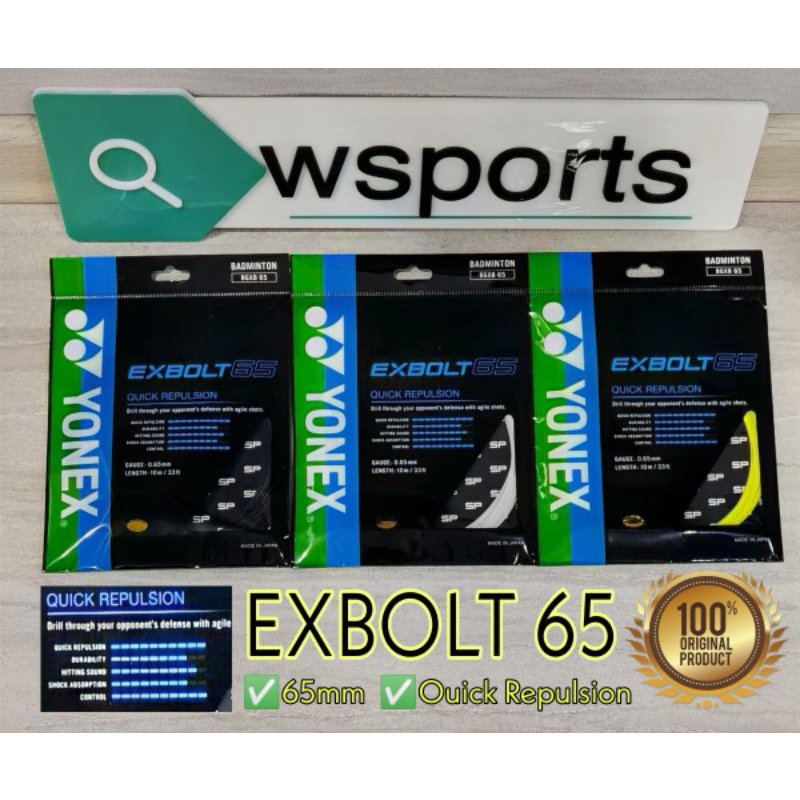 Original Yonex EXBOLT 65 Badminton STRINGS | Shopee Malaysia