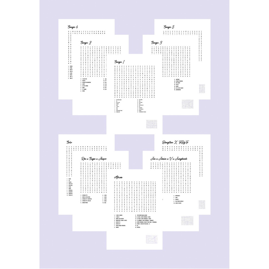 BTS word search puzzles (PDF) | Shopee Malaysia