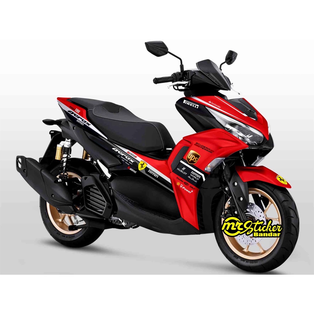 HITAM MERAH Decal Sticker Yamaha Aerox 2021 Connected Full Body Dekal ...
