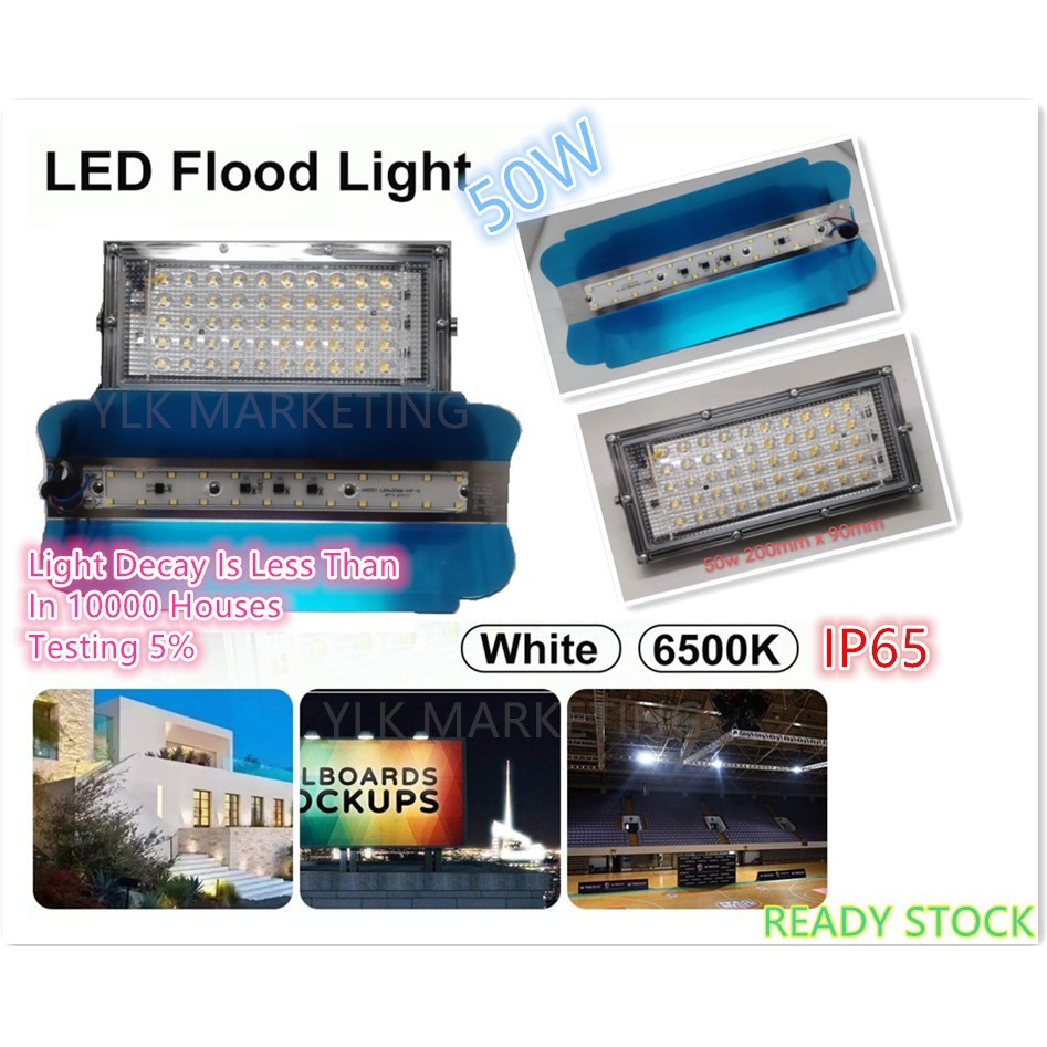 Mega Store 🔥READY STOCK🔥 50W Waterproof 220V LED flood light 50W ...