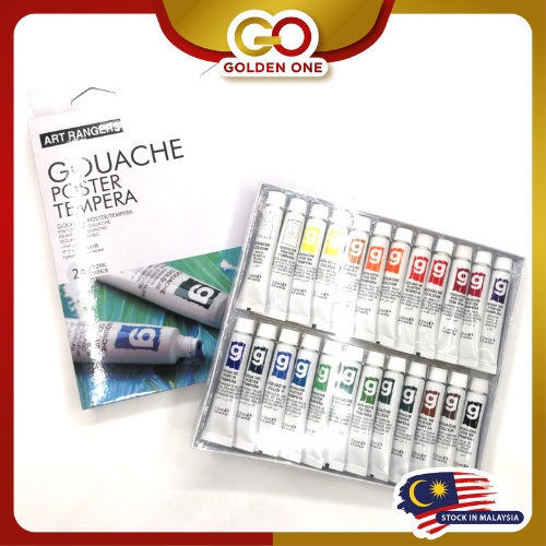Art Rangers Gouache Poster Tempera Colours Set (24 COLOUR X 12ml ...