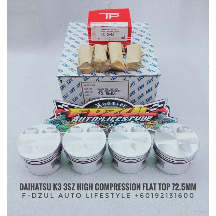 Piston ART High Compression Daihatsu K3 3SZ Myvi Alza 72MM 72.5MM ...