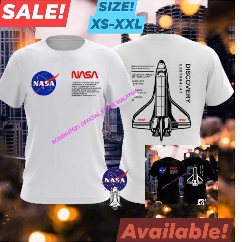 BAJU DEWASA NASA ROCKET TSHIRT VIRAL NASA ROCKET UNISEX HIGH QUALITY ...
