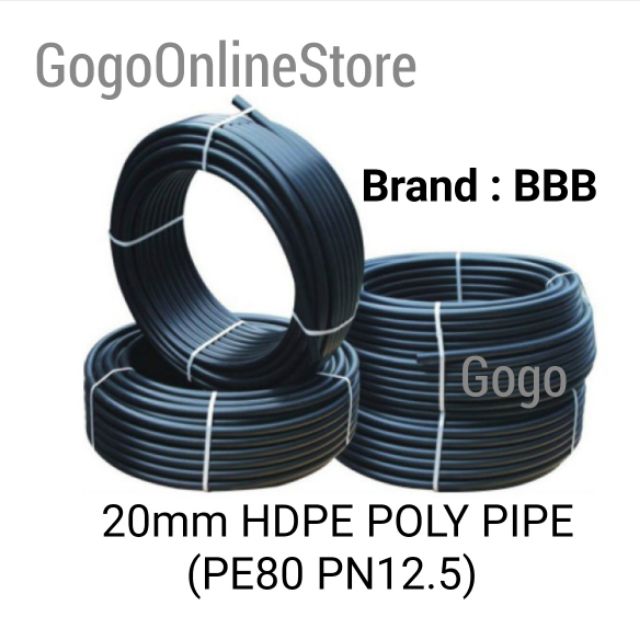 20mm BBB HDPE POLY PIPE (PE100) PN16 SIRIM - Loose 10m | Shopee Malaysia