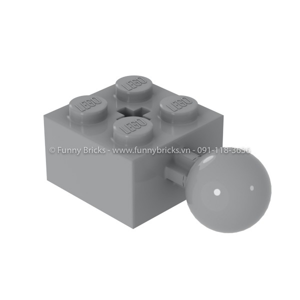 Lego WEDO Brick 2 x 2 with Ball Joint and Axlehole without Holes in ...