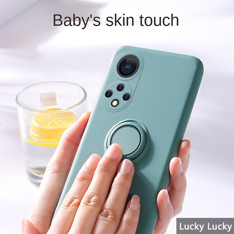 Luxury Honor 50 Case Honor 20 70 Liquid Silicone Casing Magnetic Ring ...