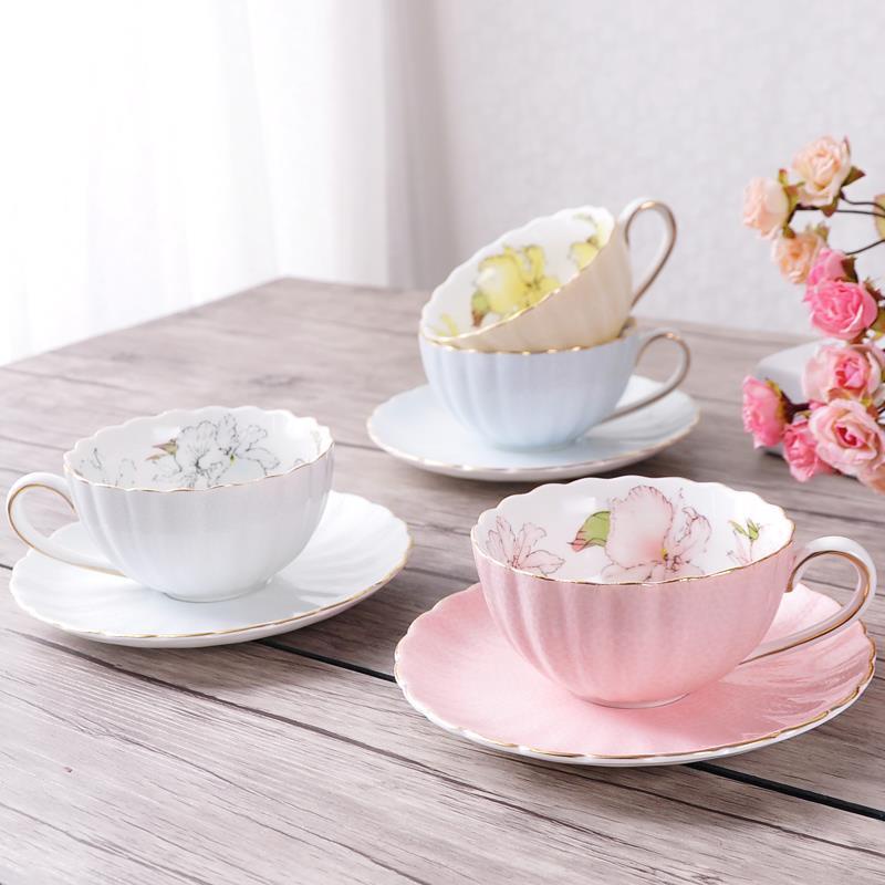 Porcelain English Tea Cup Set Tea Set English Style European Pink ...
