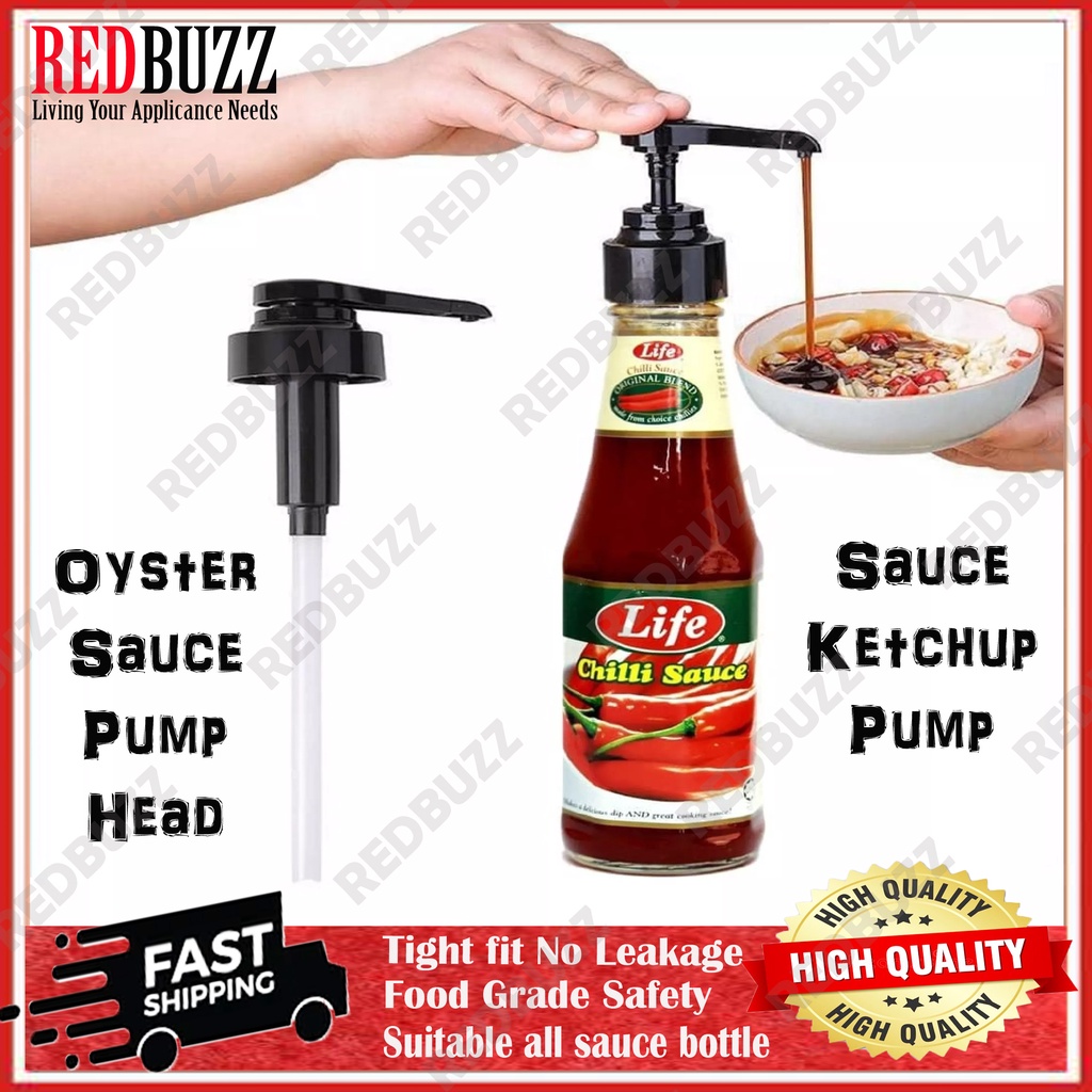 REDBUZZ Oyster Sauce Pump Head Oil Chili Tomato Sauce Bottle Mouth Squeezer Soy Sauce Curry ...