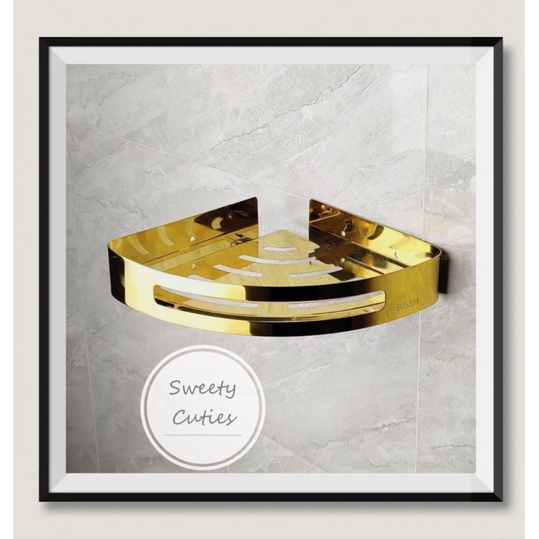 Gold Light Colour Series Shampoo Rack Corner Rack Stainless Steel 304 ...