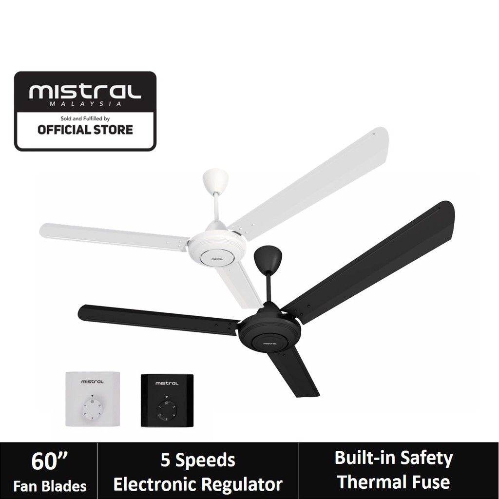 Mistral Kipas Siling |Ceiling Fan (White/Black) MCF60LE (2 Units ...