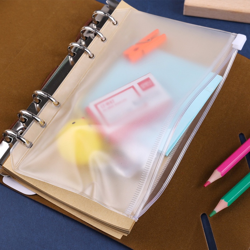 A5/A6/A7 Transparent PVC Zipper Loose-leaf Bag/ Six-hole Notebook ...