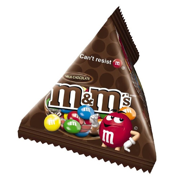 🏀⭕🔴M&M's Fun Size Triangle 13.5g (1 piece) Milk Chocolate Peanut Coklat ...