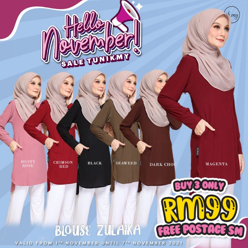 𝐁𝐥𝐨𝐮𝐬𝐞 𝐙𝐮𝐥𝐚𝐢𝐤𝐚 | 𝐈𝐫𝐨𝐧𝐥𝐞𝐬𝐬 |𝐁𝐫𝐞𝐚𝐬𝐭𝐟𝐞𝐞𝐝𝐢𝐧𝐠 𝐅𝐫𝐢𝐞𝐧𝐝𝐥𝐲 [𝐒-𝟑𝐗𝐋] | Shopee Malaysia