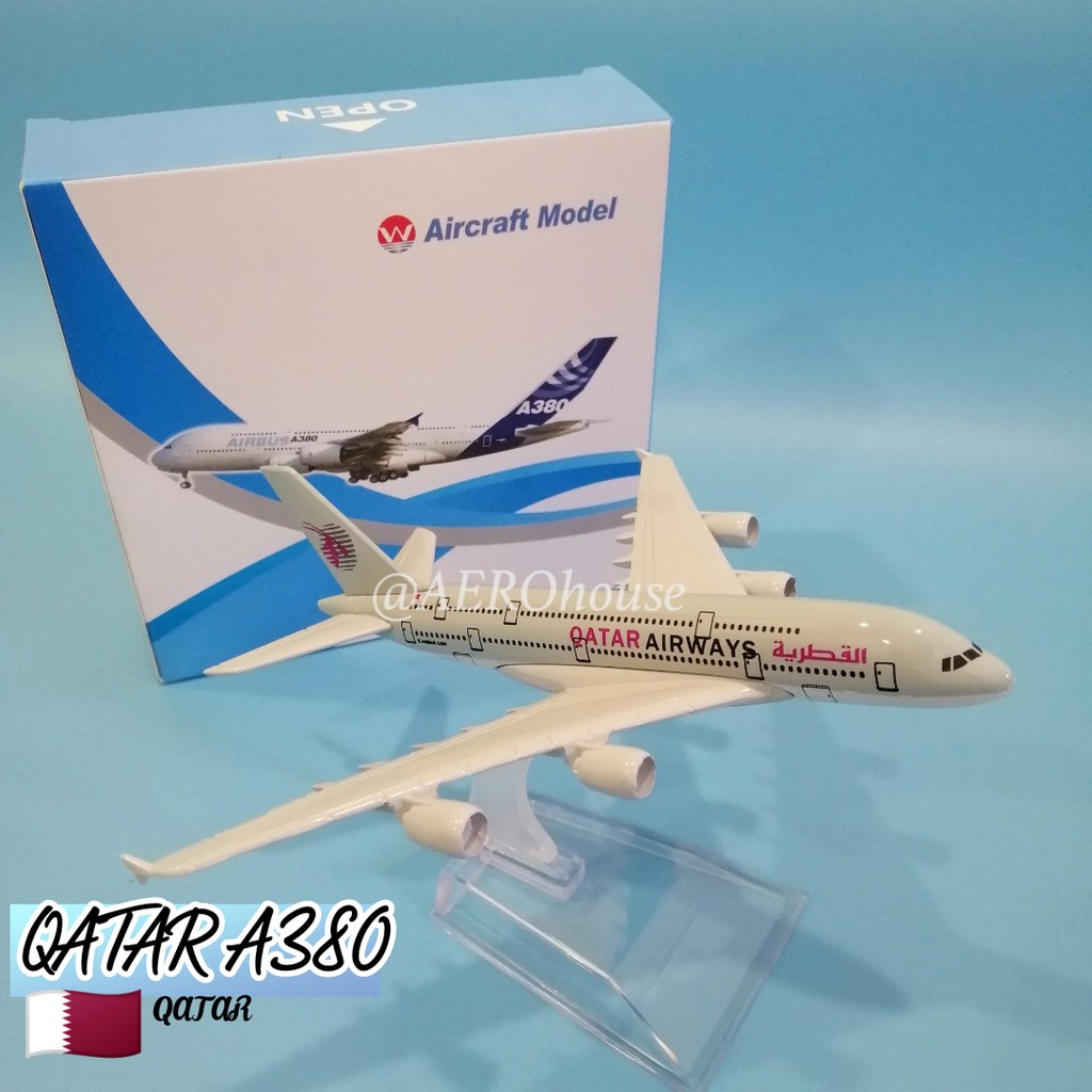 Latest Aeroplane/21 Aircraft Model- QATAR A380 | Shopee Malaysia