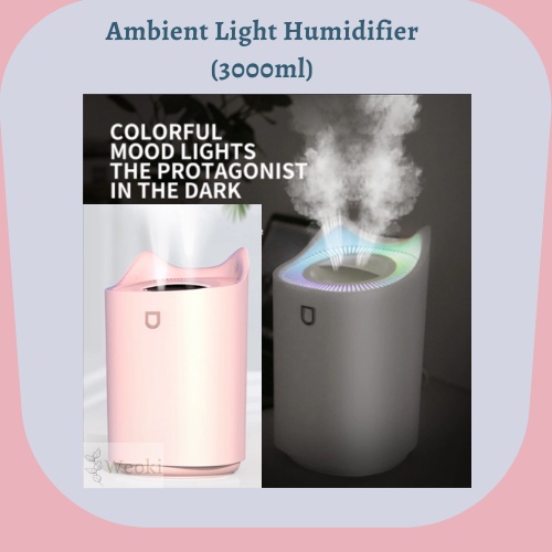WEOKI 3000ml Air Humidifier K7 Aromatherapy Air Diffuser Dual Mist ...