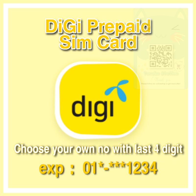 DiGi Prepaid LIVE Sim Card Choose your own Mobile Number | Shopee Malaysia