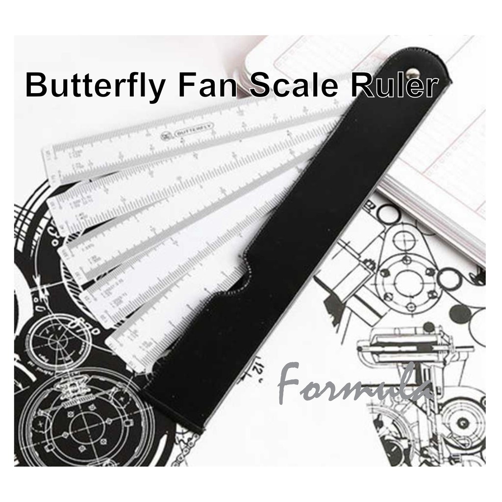 Butterfly Fan Scale Ruler / Technical Drawing Scale Ruler | Shopee Malaysia