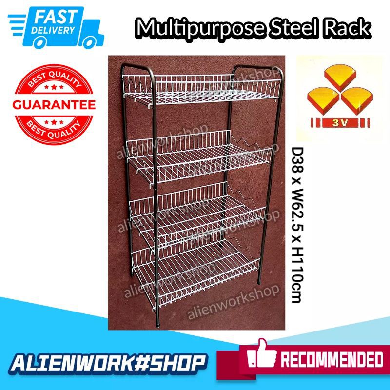 (3v)Multi purpose steel rack/rak pakaian/rack pinggan/vl622 | Shopee ...