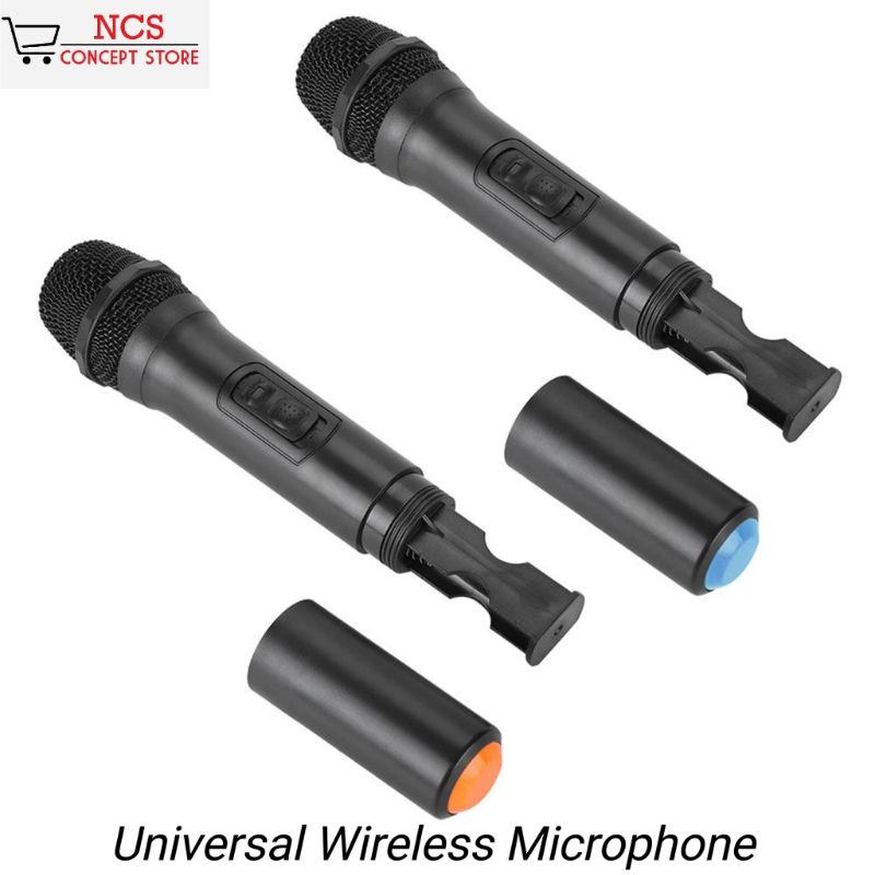 Universal Wireless Microphone UHF Karaoke Mic With Receiver Microphone ...
