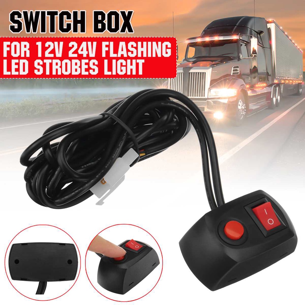 Car Truck Strobe Light Swithc Box 12V 24V Work Light Bar on/Off Switch ...