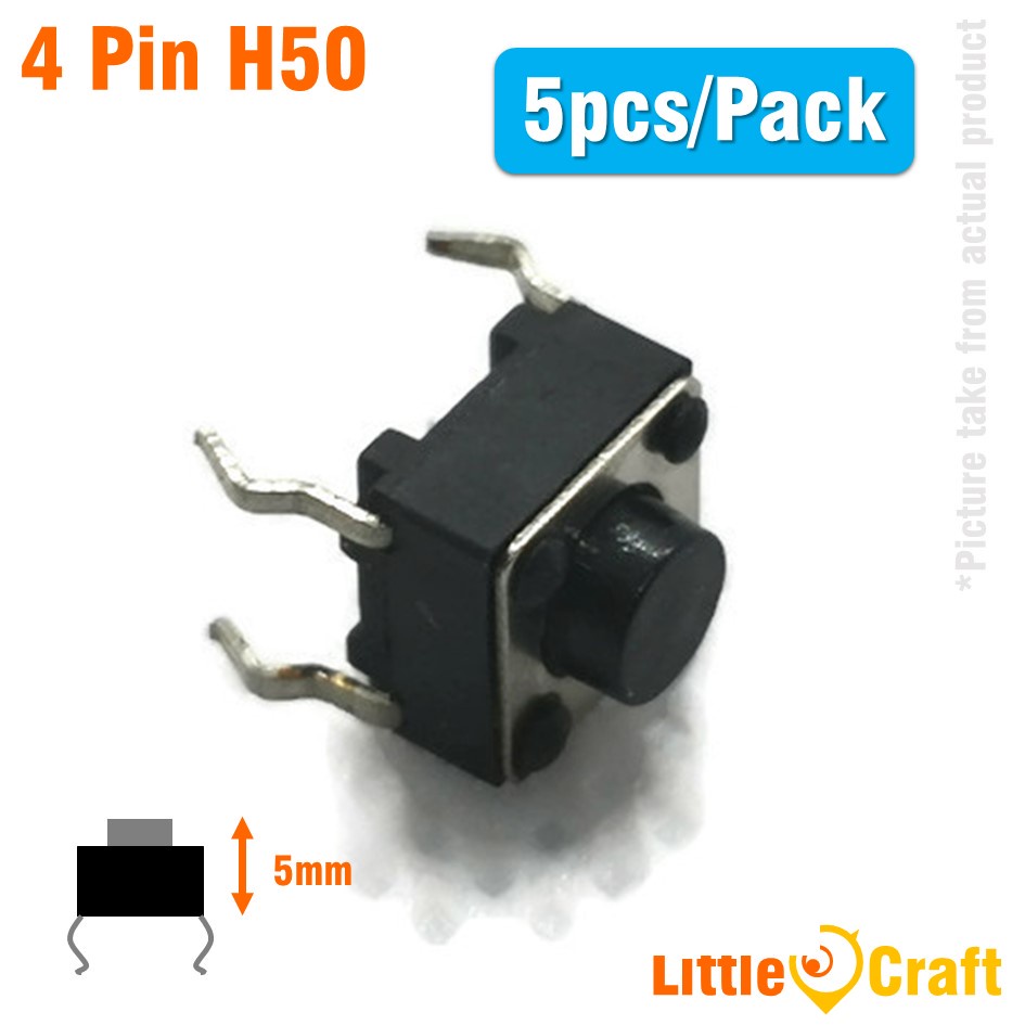 Momentary Tactile Switch Reset Button Tact Switch 6x6 | Shopee Malaysia