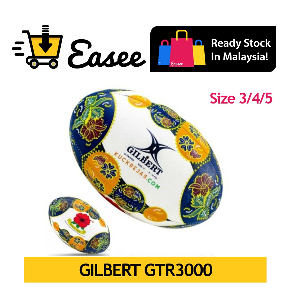 GILBERT GTR3000 RUGBY BALL (Special edition BATIK design) | Shopee Malaysia