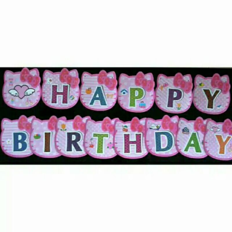 Banner flag bunting flag garland flag birthday hello Kitty character ...