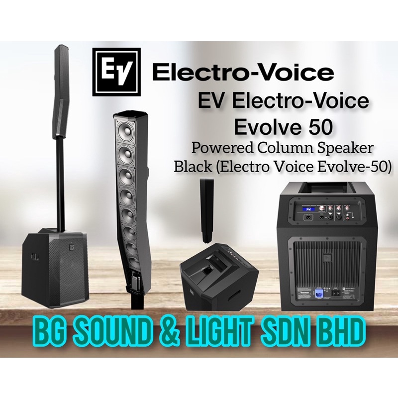 EV Electro-Voice Evolve 50 Powered Column Speaker - Black (Electro ...