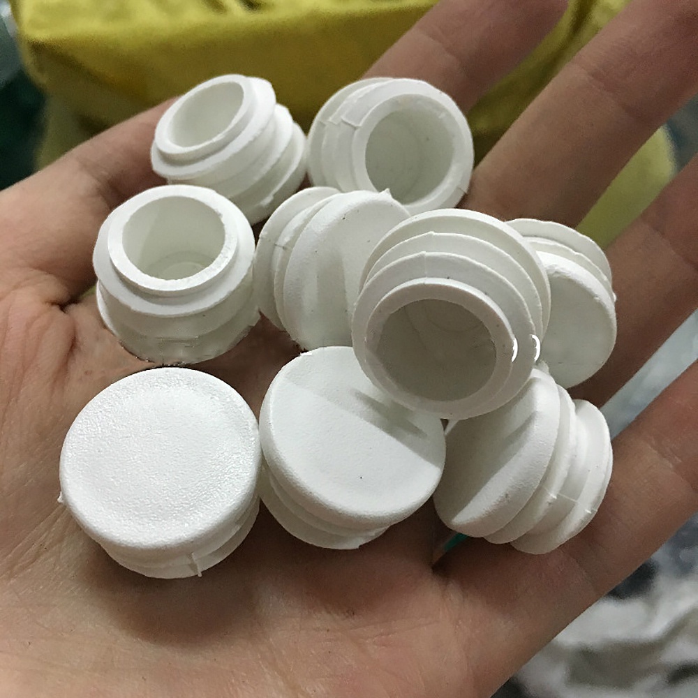 15mm-40mm Round Plug White PP Plastic Chair Stool Foot Pad Anti Slip ...