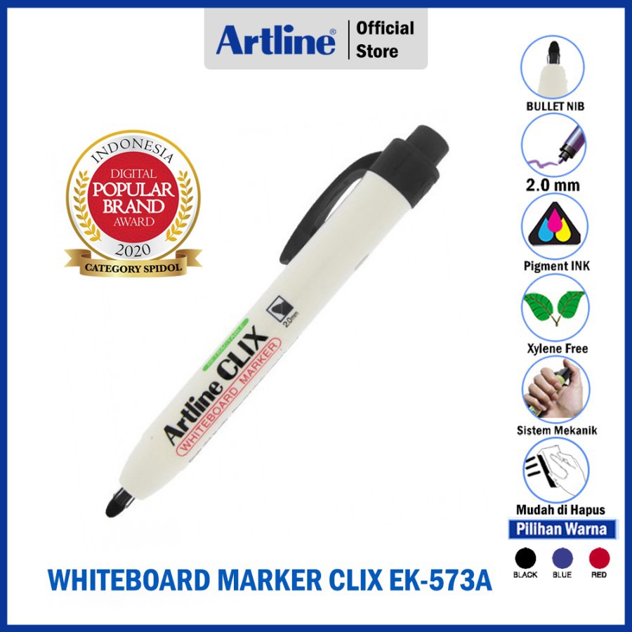 Artline NON PERMANENT WHITEBOARD MARKER EASY CLIX EK-573A | Shopee Malaysia