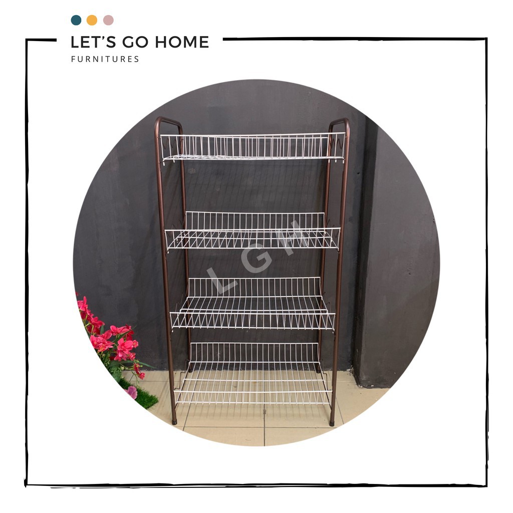 3V 4-Tier Multipurpose Rack | Kitchen Rack | Clothes Rack | Plates Rack ...
