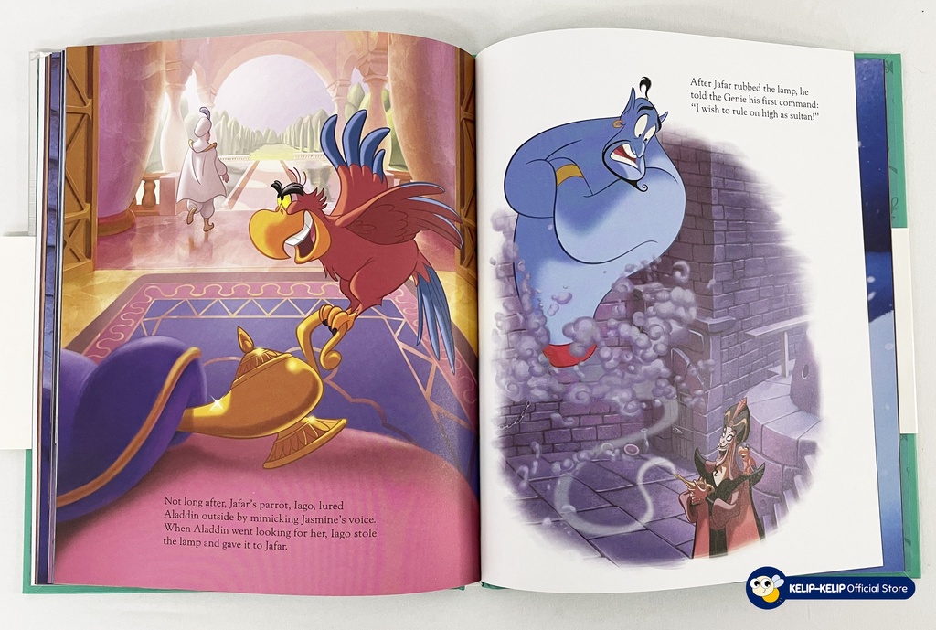 Disney Aladdin Story Book For Kids With Beautiful Illustrated Hardcover ...