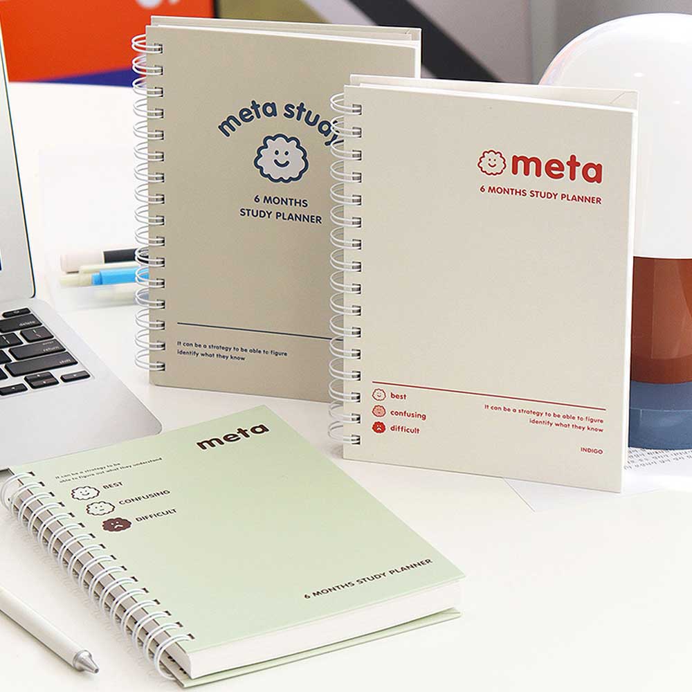 META Study Planner 6 Month Plan Undated - Monthly Daily Notebook ...