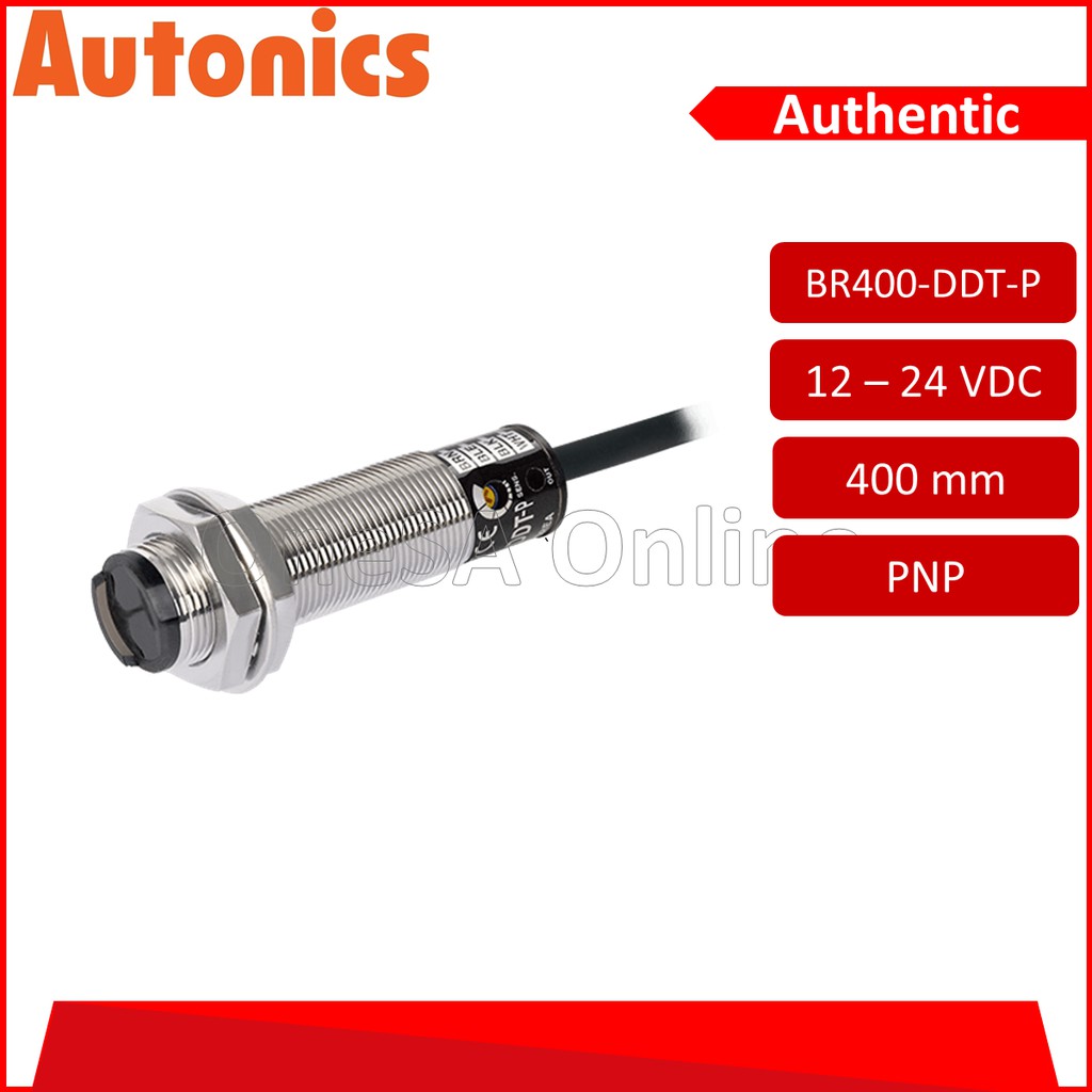 AUTONICS PHOTOELECTRIC SENSOR 400MM PNP NO(BR400-DDT-P-D12-24) | Shopee ...