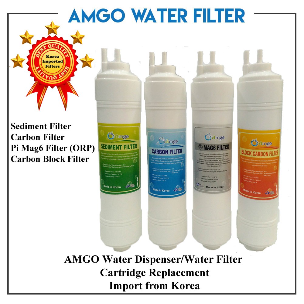 AMGO (High Performance) Water Filter, Dispenser Replacement Cartridge ...