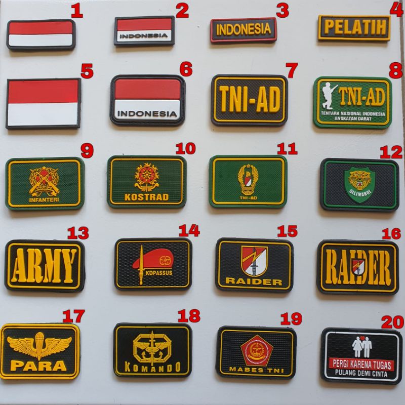 Tni ad logo rubber patch - tni al - Eekapaksi - infantry - kostrad ...