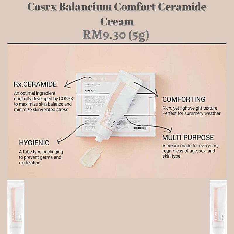 Cosrx Balancium Comfort Ceramide Cream (5g) | Shopee Malaysia