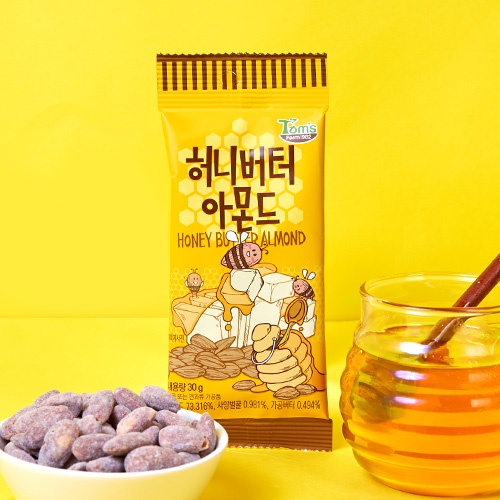 【HBAF】 Tom’s Farm Honey Butter Almond 蜂蜜黄油杏仁 30g | Shopee Malaysia