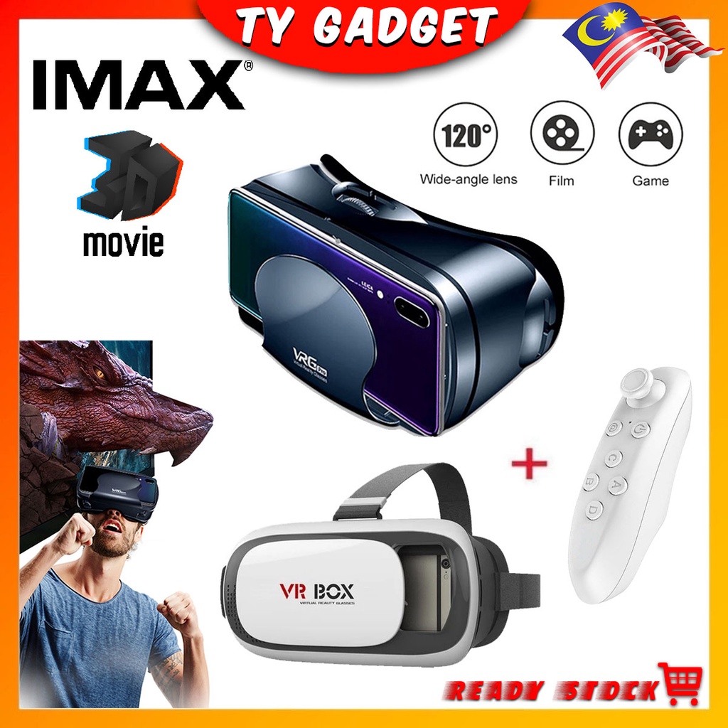 VR BOX 2.0 VRG PRO Virtual Reality Glass Headset Movies Games 3D ...