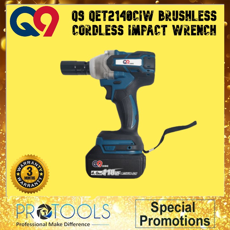Q9 QET2140CIW BRUSHLESS CORDLESS IMPACT WRENCH | Shopee Malaysia