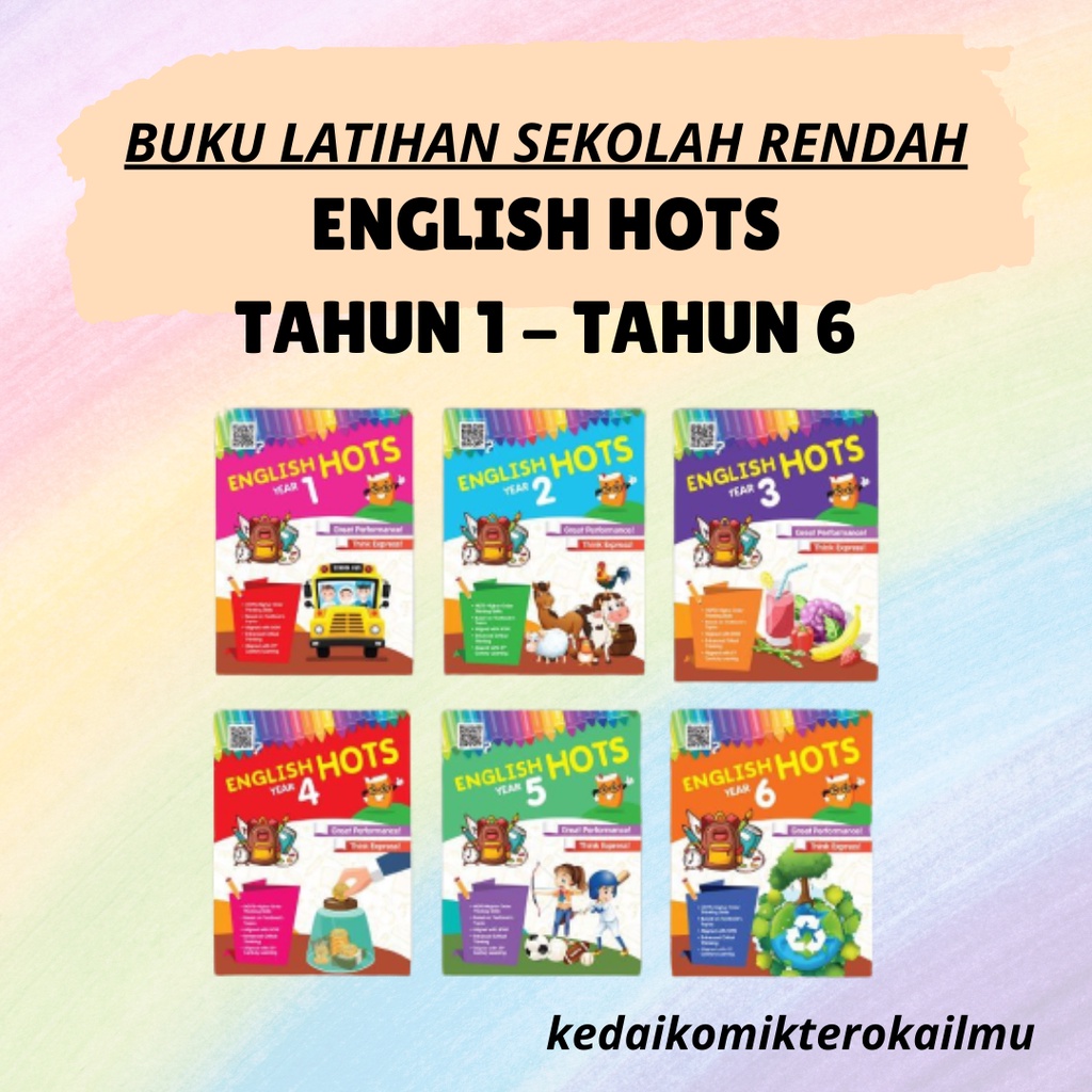 Aras Mega - English Exercise Book Primary School English HOTS Year 1 ...